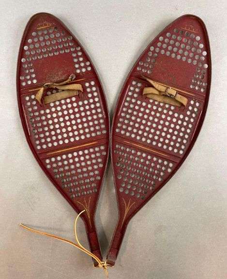 Pair of Vintage Metal Snowshoes - Matthew Bullock Auctioneers