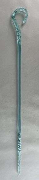 Light Blue Twisted Glass Cane - Matthew Bullock Auctioneers