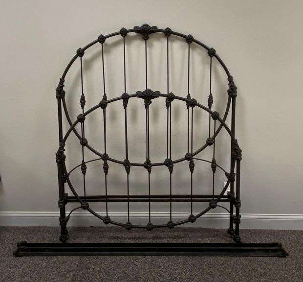 Antique Wrought Iron Bed Frame - Matthew Bullock Auctioneers