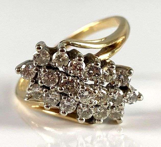 14KP Gold Diamond Ring - Matthew Bullock Auctioneers
