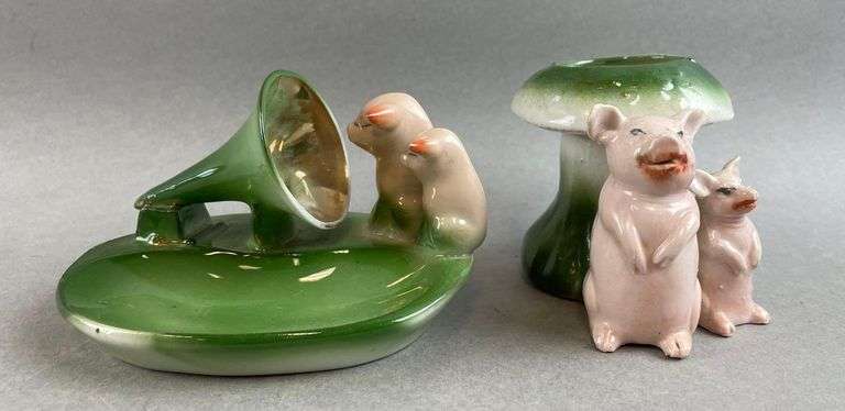 Group of 2 Ceramic Pig Dishes - Matthew Bullock Auctioneers
