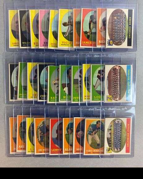 29 - 1958 Topps Chicago Bears, Cleveland Browns, and Baltimore Colts ...