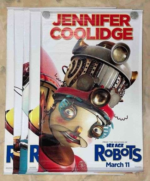 Group of 5 Disney Pixar Robots Canvas Movie Posters - Matthew Bullock ...