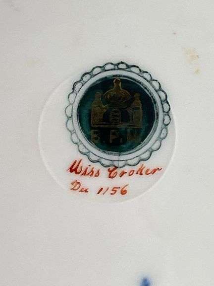 KPM / BPM Hand Painted Portrait On Porcelain Plate of Miss Croker ...