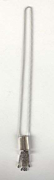 Petra Azar Evolution Sterling Silver Necklace with White Sapphires ...