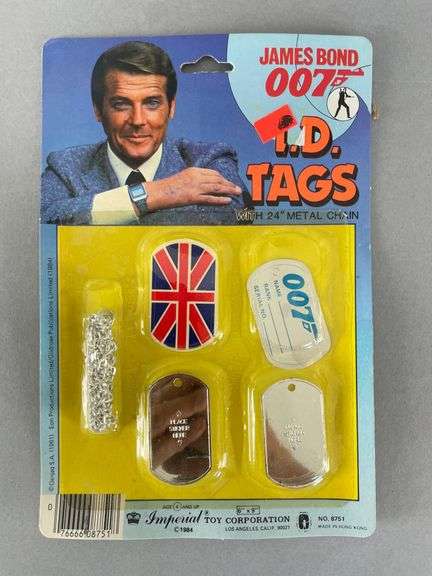 1984 Imperial Toy James Bond 007 I.D. Tags - Matthew Bullock Auctioneers