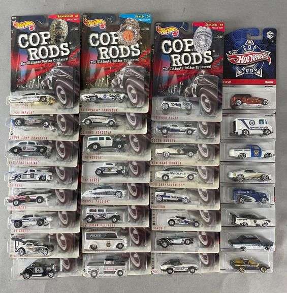 Group of 30+ Mattel Hot Wheels Cop Rod Die-Cast Cars - Matthew Bullock ...