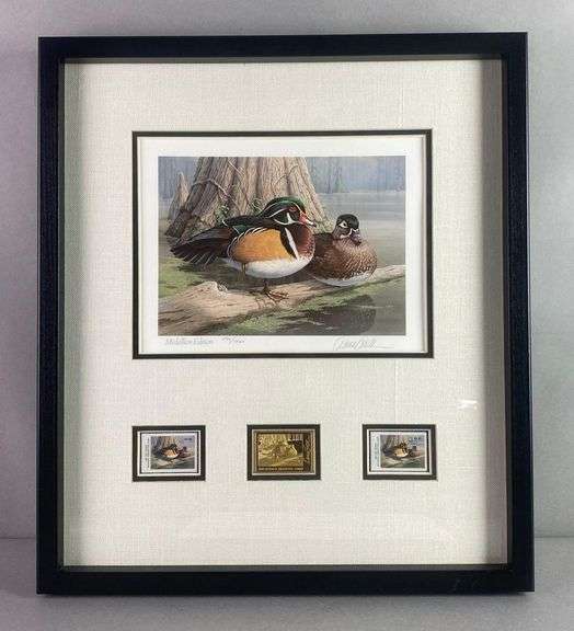 Signed Daniel Smith 1985 Waterfowl Conservation Stamp Medallion Edition ...