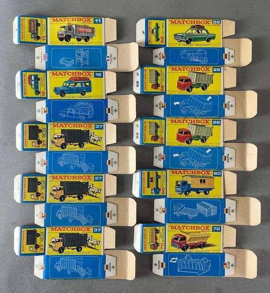 Group of 10 Matchbox F Type Boxes - Matthew Bullock Auctioneers