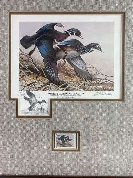 Signed BL Kassabalum Waterfowl Conservation Stamp Print with Stamps ...