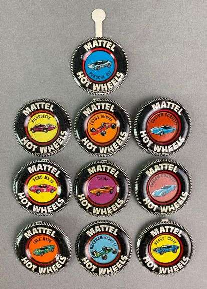 Group of 10 Hot Wheels Redline Metal Collectors Buttons/Badges ...