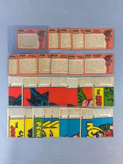 1966 Topps Batman #1 Rookie + 26 Other Black and Red Bat Cards ...
