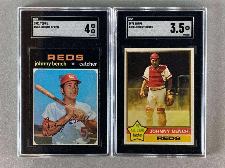 10 - 1970 - 82 Johnny Bench Cards with 2 Graded - Matthew Bullock ...