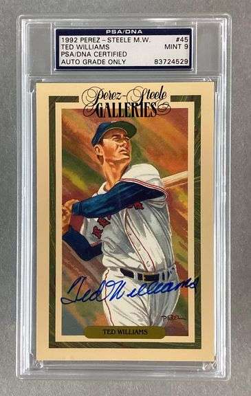 1992 Perez - Steele Ted Williams Autograph Master Works Series 2 #45 ...