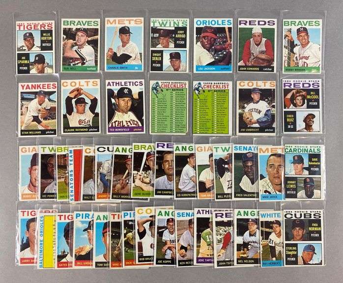 50+ 1964 Topps Baseball Cards with High Numbers, Rookies, and Stars ...