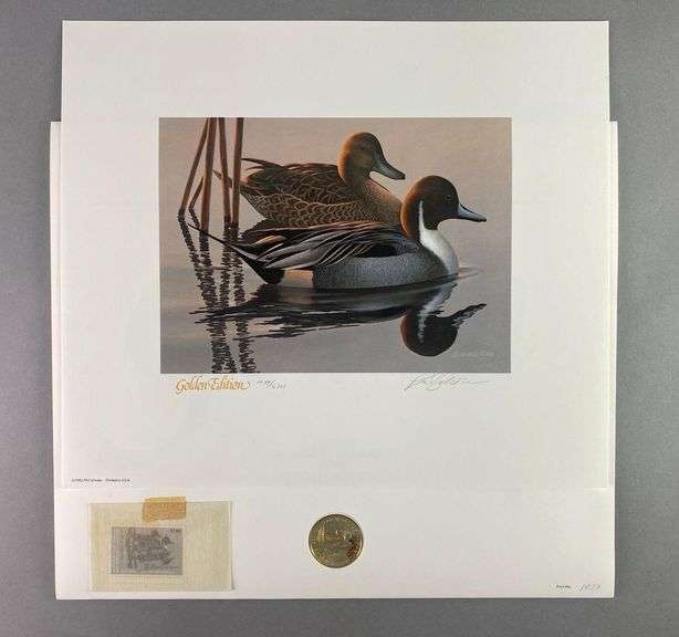 Signed Phil Scholer 1983-1984 Federal Migratory Waterfowl Golden ...