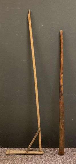 Group of 2 Primitive Apple Butter Stirrer and Pole - Matthew Bullock ...