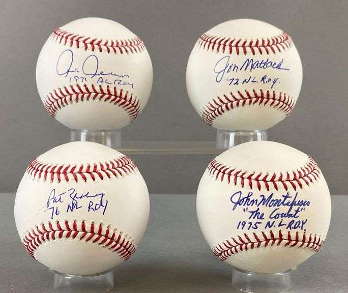 4 - 1970s ROY Signed Official MLB Rawlings Manfred/Selig Baseballs with ...