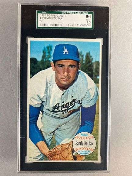 1964 Topps Giants Sandy Koufax #3 SP SGC 7.5 - Matthew Bullock Auctioneers
