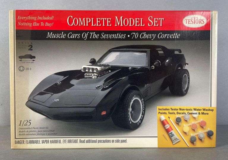 Testors 1970 Chevy Corvette Model Kit - Matthew Bullock Auctioneers
