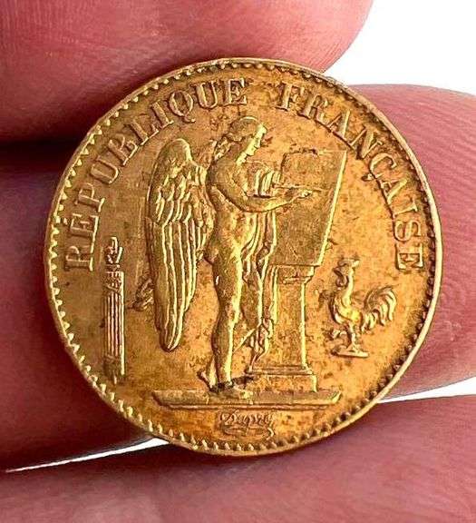 1898 A France 20 Francs Lucky Angel Gold Coin - Matthew Bullock Auctioneers