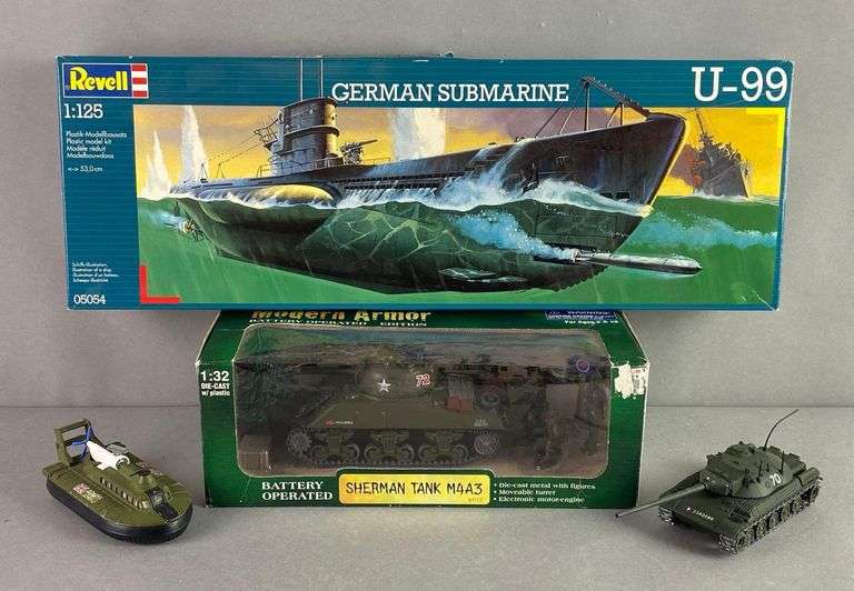 Group of 4 WW2 Model Military Vehicles - Matthew Bullock Auctioneers