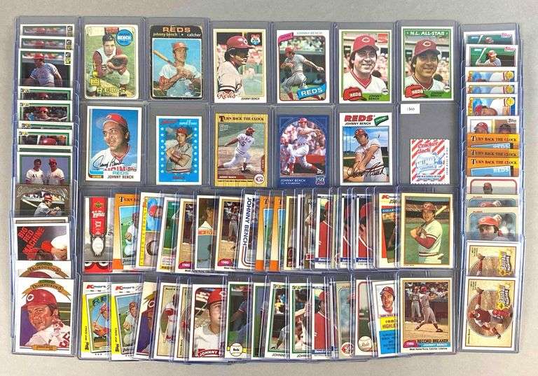 80+ Johnny Bench Cards with 1969 and Inserts - Matthew Bullock Auctioneers