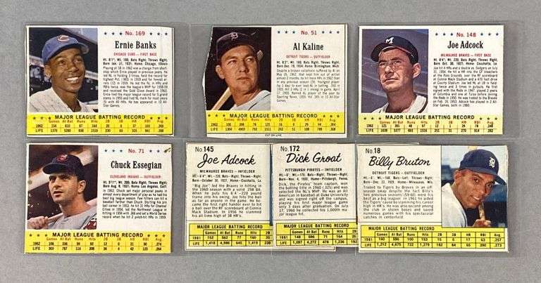 7 - 1962 and 63 Jello Baseball Cards with HOFs - Matthew Bullock ...