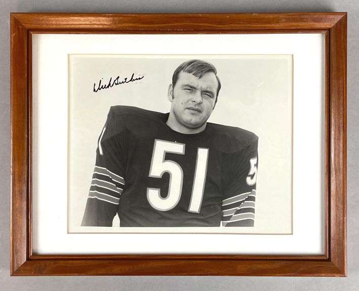 Framed Vintage Dick Butkus Signed 8 x 10 Photo - Matthew Bullock ...
