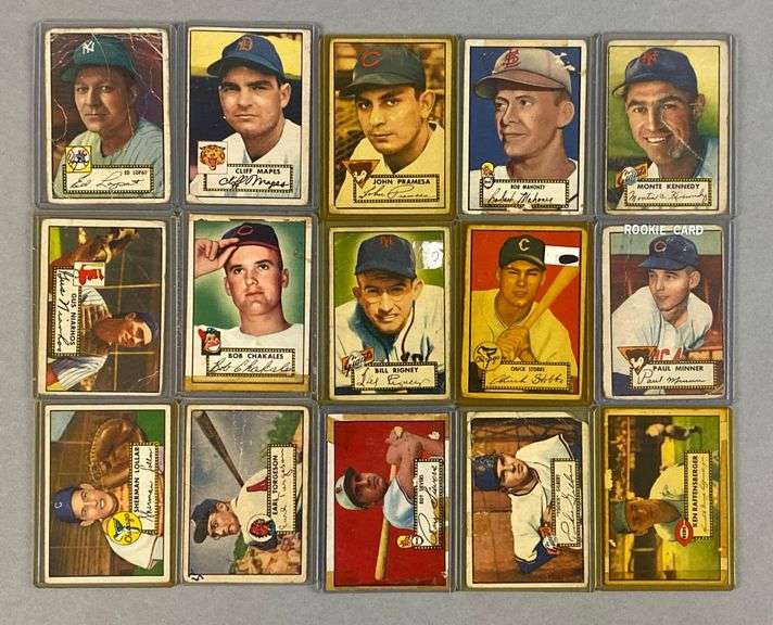 15 - 1952 Topps Baseball Cards with Red and Black Backs - Matthew ...