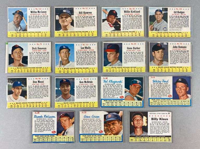 14 - 1961 - 63 Post Baseball Cards with HOFs and Sort Print - Matthew ...