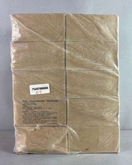 Group of 50 Trioxane Compressed Fuel Packs - Matthew Bullock Auctioneers