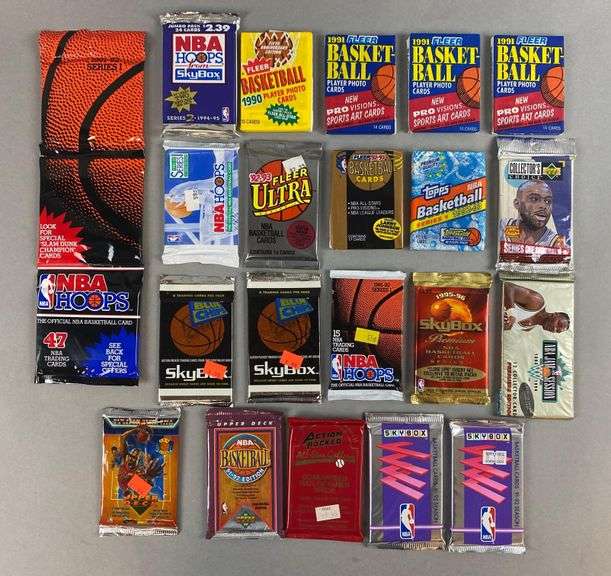 21 - 1990 - 95 Basketball Unopened Packs - Matthew Bullock Auctioneers