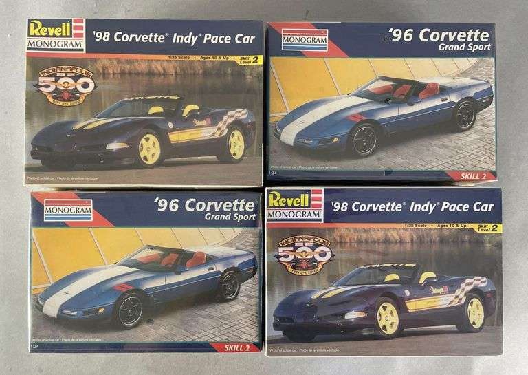 Group of 4 Chevy Corvette Model Kits - Matthew Bullock Auctioneers