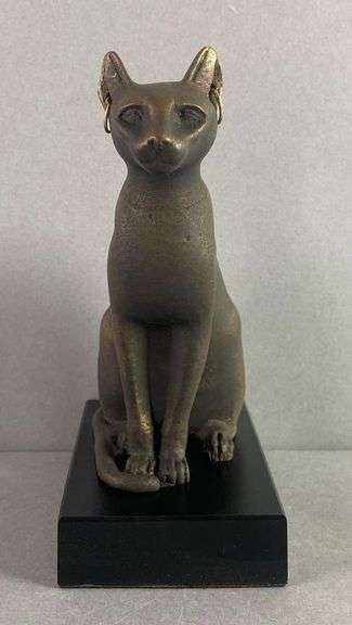 Museum of Fine Arts Boston Cold Cast Bronze Seated Cat Figurine ...