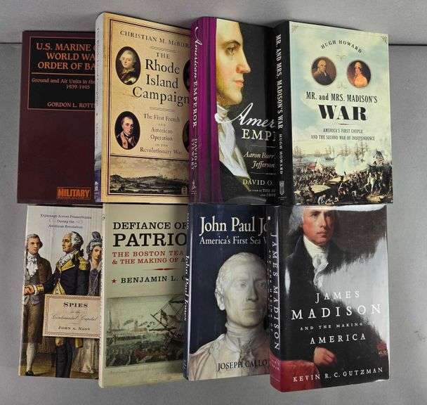 Group of 8 Historical Early American Books - Matthew Bullock Auctioneers