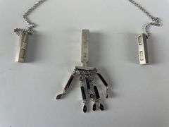 Petra Azar Evolution Sterling Silver Necklace with White Sapphires ...