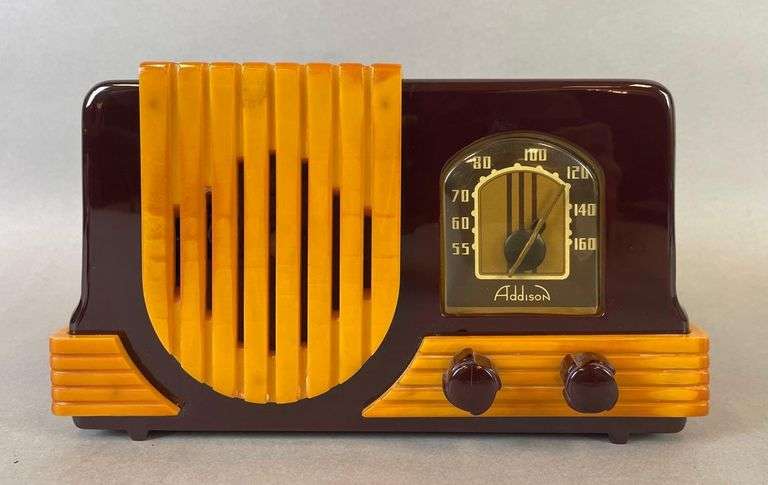 NOS Vintage Art Deco Addison Bakelite Waterfall Catalin Radio - Matthew ...