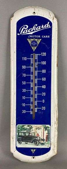 Packard Motor Cars Metal Advertising Thermometer - Matthew Bullock ...