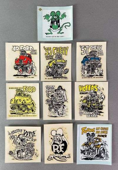 Group of 10 Ed Big Daddy Roth Decals - Matthew Bullock Auctioneers
