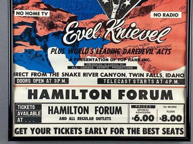 1974 Evel Knievel Snake River Canyon Jump Advertising Poster - Matthew ...