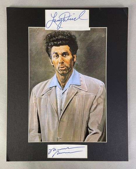 Larry David and Michael Richard Signed Kramer Print - Matthew Bullock ...