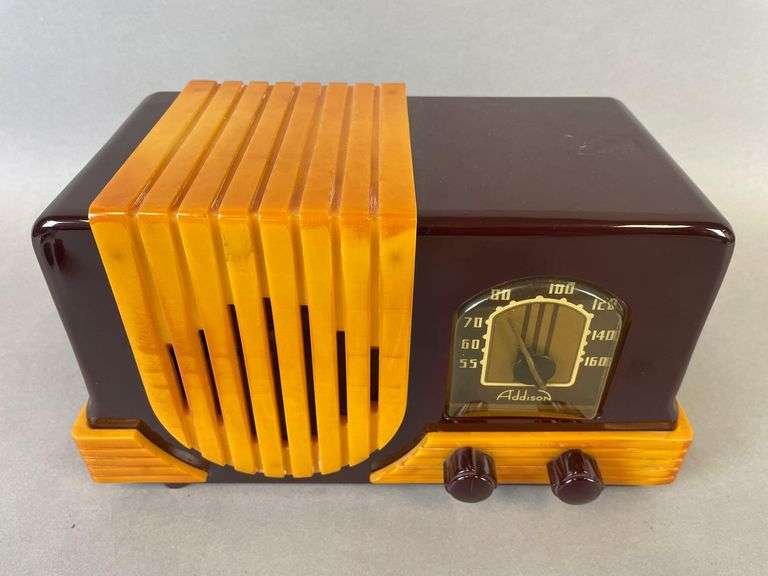 NOS Vintage Art Deco Addison Bakelite Waterfall Catalin Radio - Matthew ...