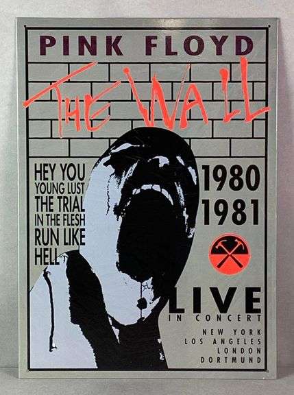 Pink Floyd The Wall Concert Poster Metal Sign - Matthew Bullock Auctioneers