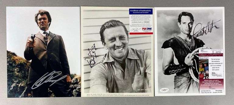 Group of 3 Famous Actors Signed Photos - Matthew Bullock Auctioneers