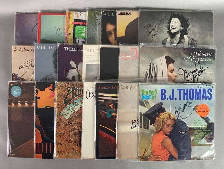 Group of 20+ Signed Vinyl Record Albums with LOAs - Matthew Bullock ...