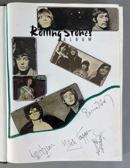 Band Signed Rolling Stones Album Hardcover Book - Matthew Bullock ...