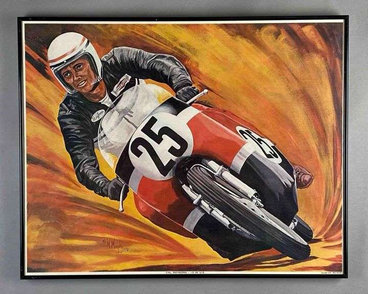 1970 Melva Murphy Carl Rayborn - #3 in US Lithograph Motorcycle Poster ...