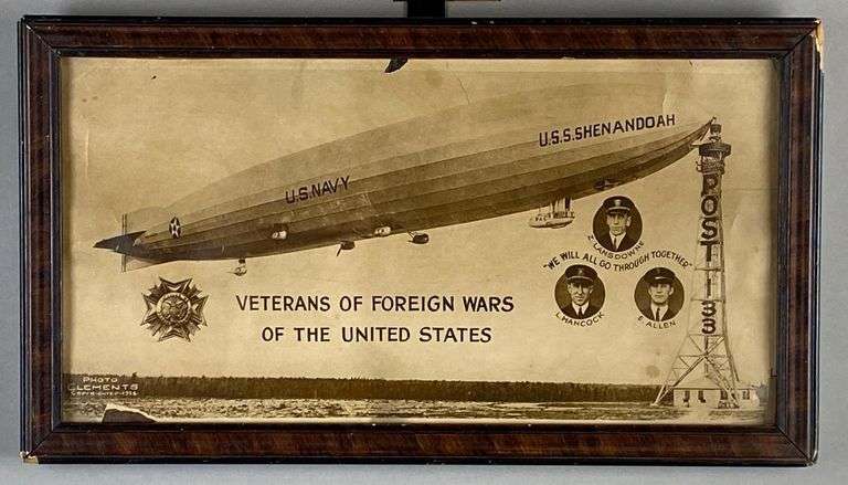 1926 US Navy USS Shenandoah Airship Veterans of Foreign Wars Photograph ...