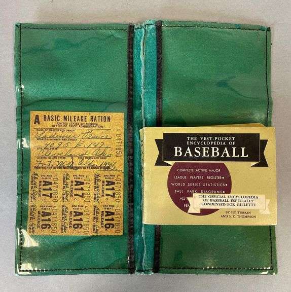 Pocket Baseball Encyclopedia and Basic Mileage Ration Card - Matthew ...